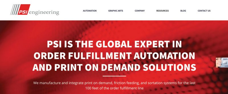 Industrial eCommerce SEO Redesign - PSI Print by lionEater™